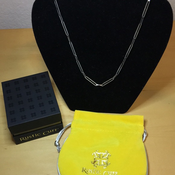 Rustic Cuff | Jewelry | Rustic Cuff Silvertone Paperclip Link Necklace ...